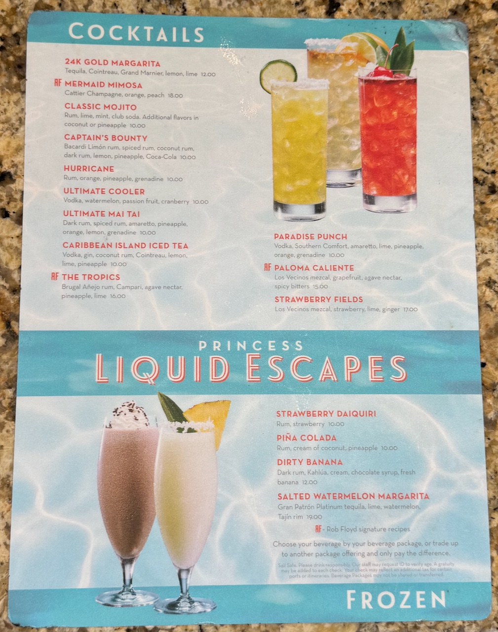 Menus/Programs – The Chill Cruiser